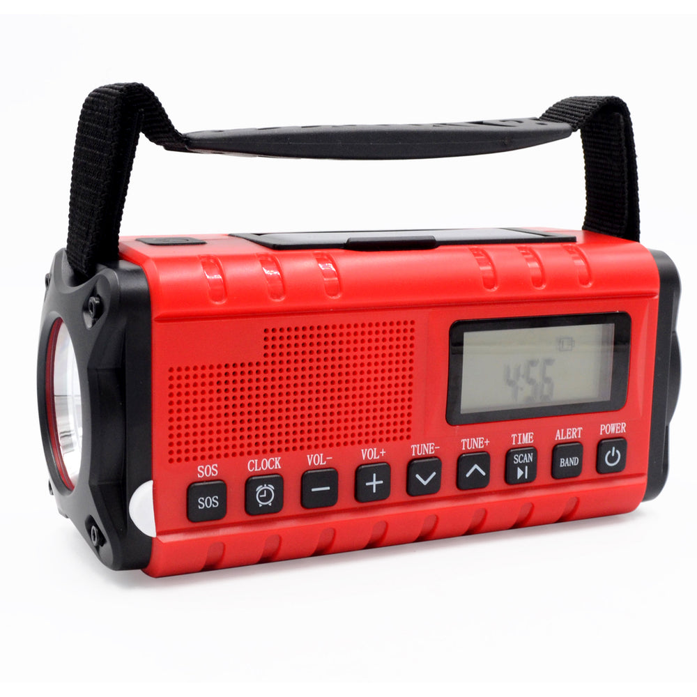 Pro Digital Solar Emergency Radio AM/FM/NOAA & LED Flashlight 10000mAH ...