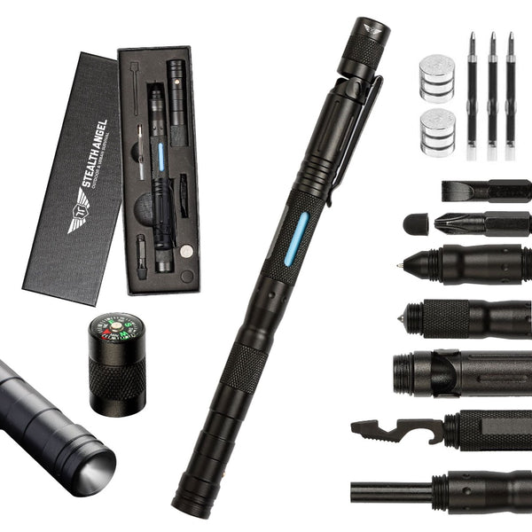 16 In 1 Survival Tool Flashlight/Pen/Flint and More! Stealth Angel Sur ...