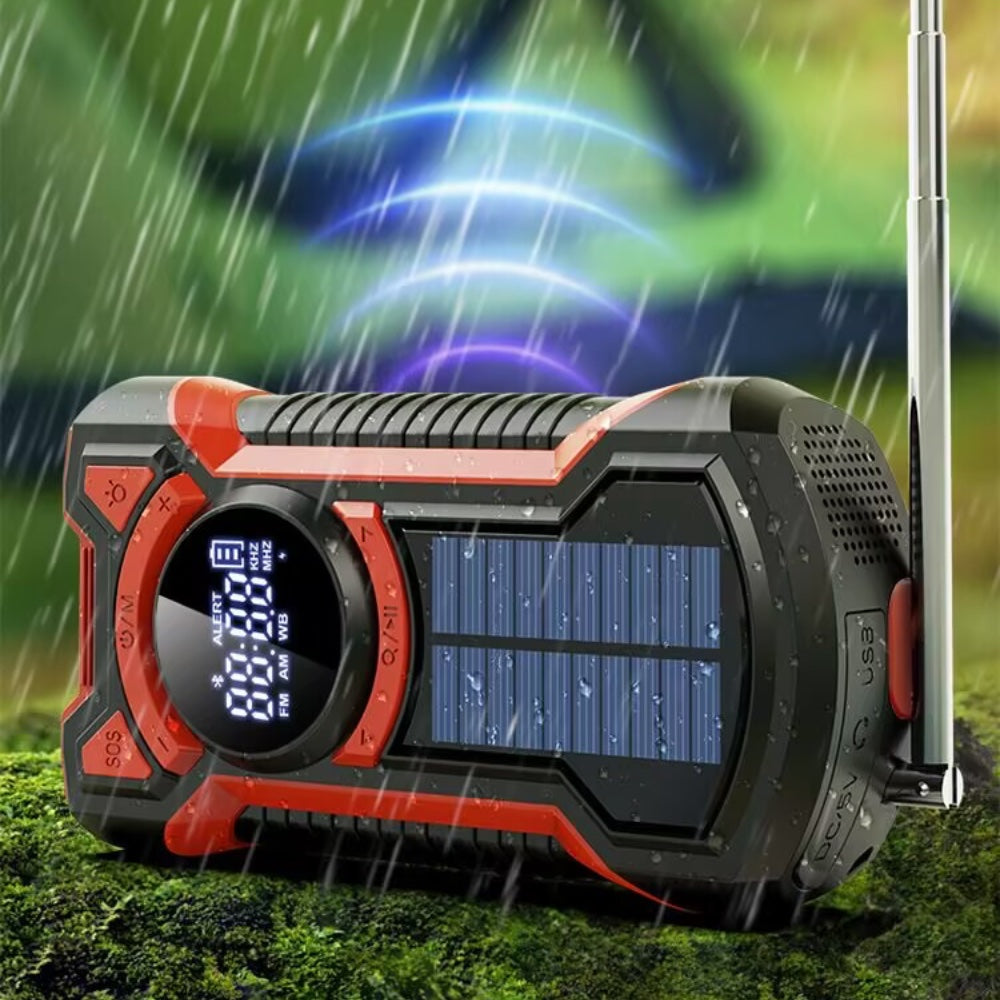 Pro Solar Digital Radio Emergency AM/FM/NOAA & LED Flashlight 5000mAH ...