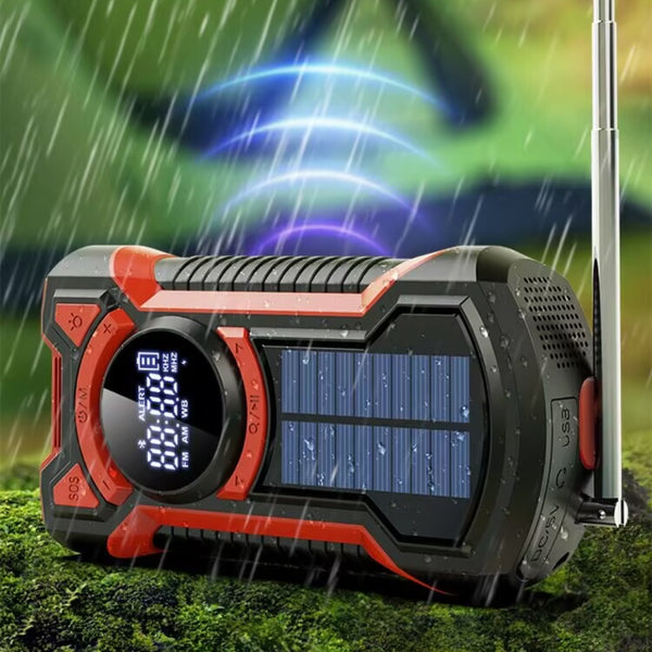 Pro Solar Digital Radio Emergency AM/FM/NOAA & LED Flashlight 5000mAH ...