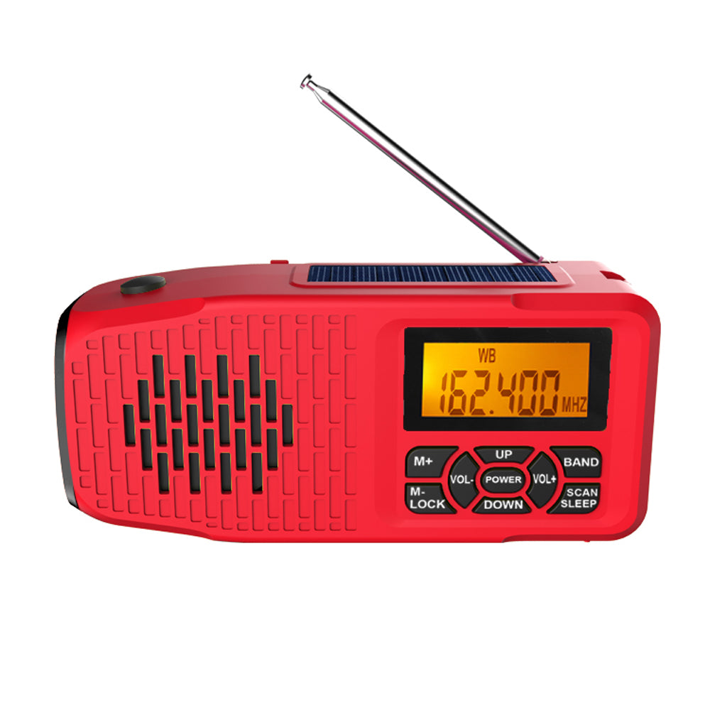 Digital Solar Emergency Radio AM/FM/NOAA & LED Flashlight 2000mAh XSY0 ...