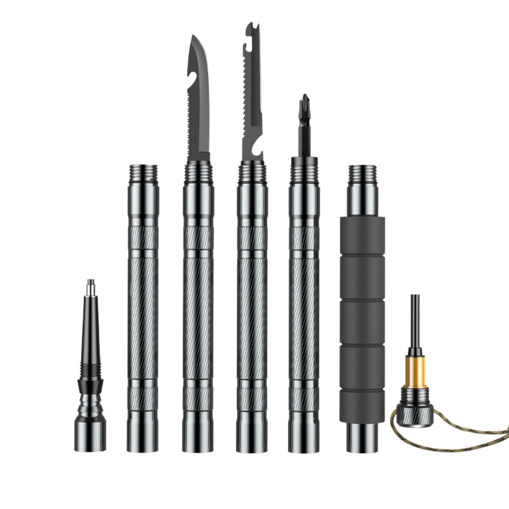 Hiking Pole 15-in-1 Multi-Function Lightweight Walking Stick Stealth A ...