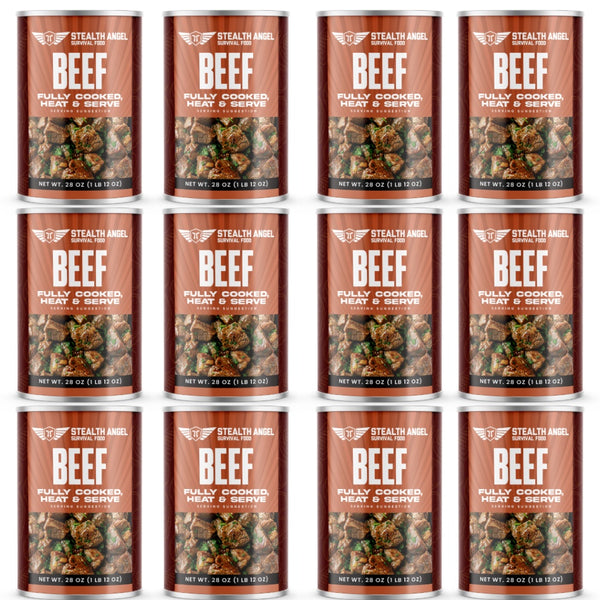 Emergency Survival Food Canned Beef Case 12 - Up To 25 Year Shelf Life ...
