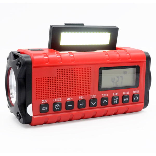 Pro Digital Solar Emergency Radio AM/FM/NOAA & LED Flashlight 10000mAH ...