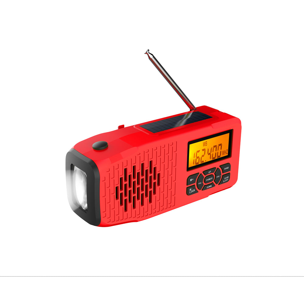 Digital Solar Emergency Radio AM/FM/NOAA & LED Flashlight 2000mAh XSY0 ...
