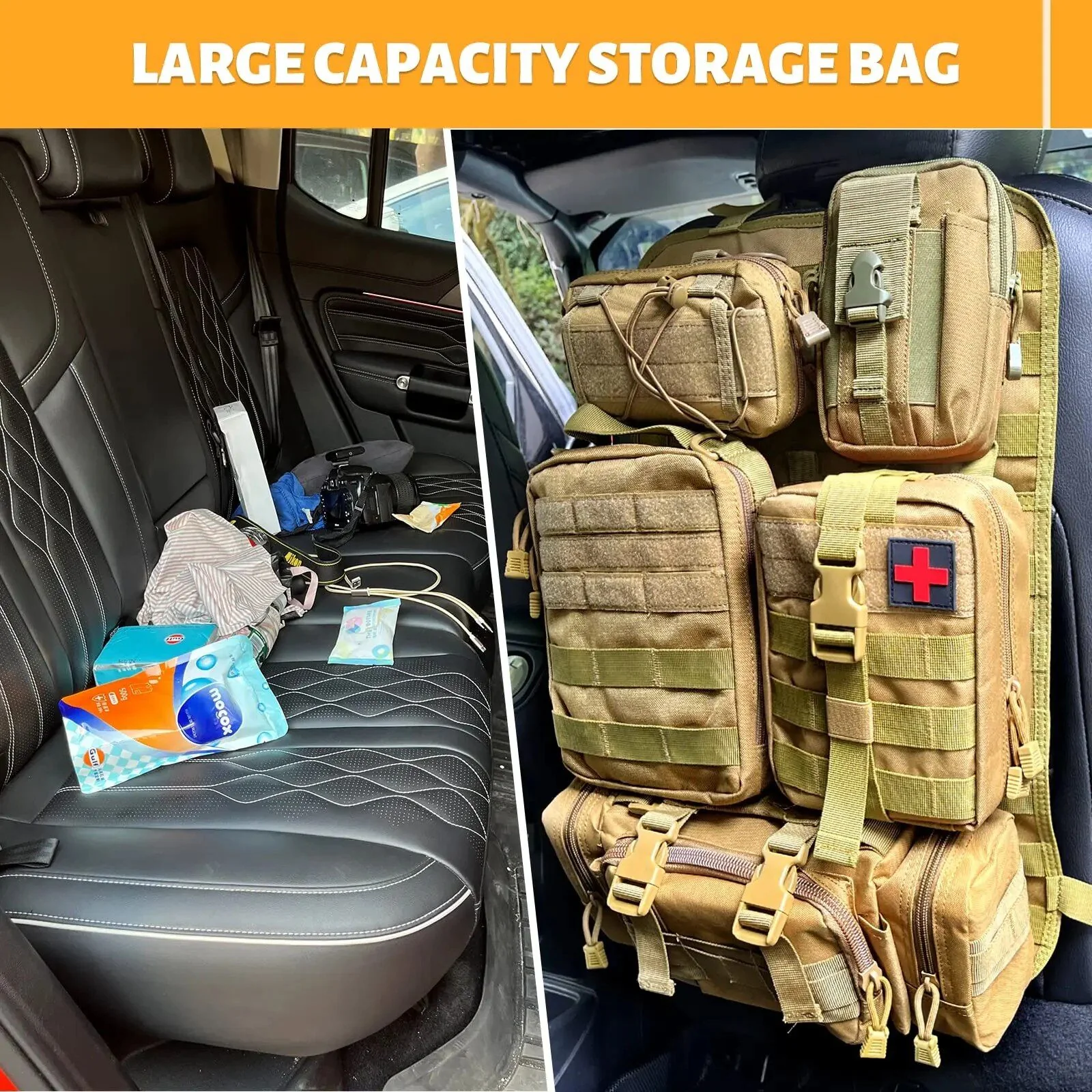 Tactical Back Seat Molle Organizer - Stealth Angel Survival - Stealth ...
