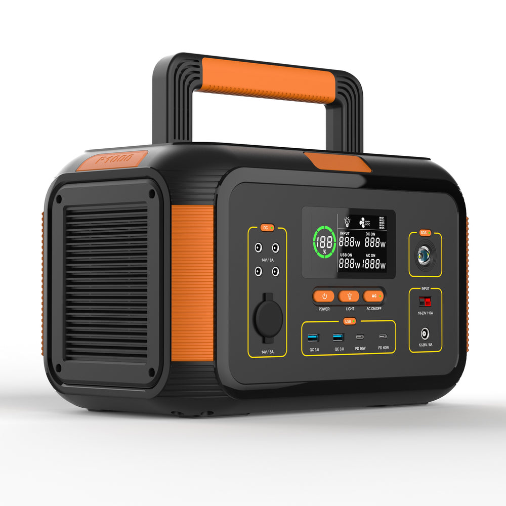 1000W Portable Power Station - Rechargeable Battery Generator - Stealt ...