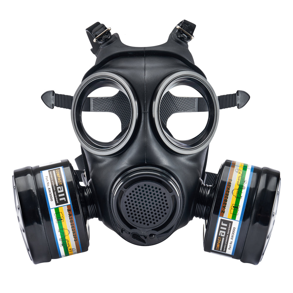 Full Face Tactical Dual Respirator Gas Mask 2.0 Stealth Angel Survival ...