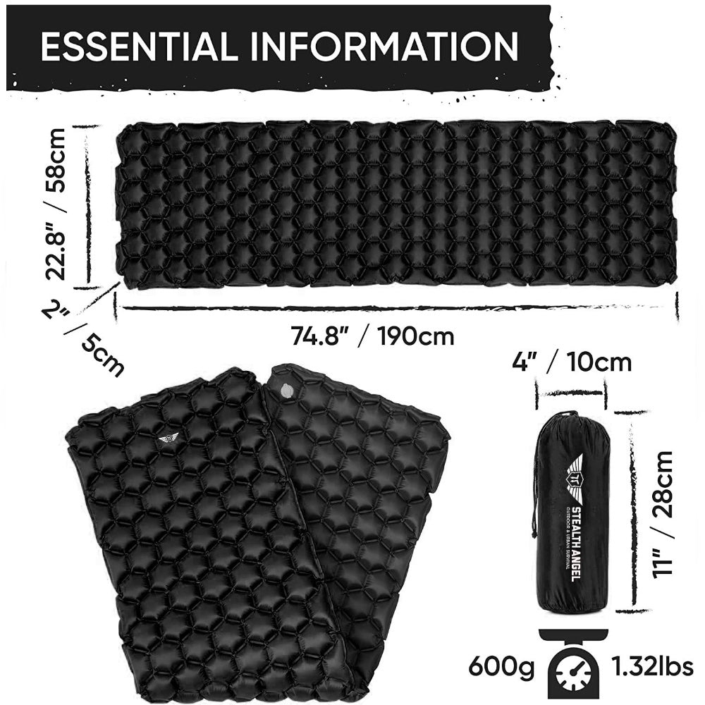 Inflatable Sleeping Mat Stealth Angel Survival - Stealth Angel Survival