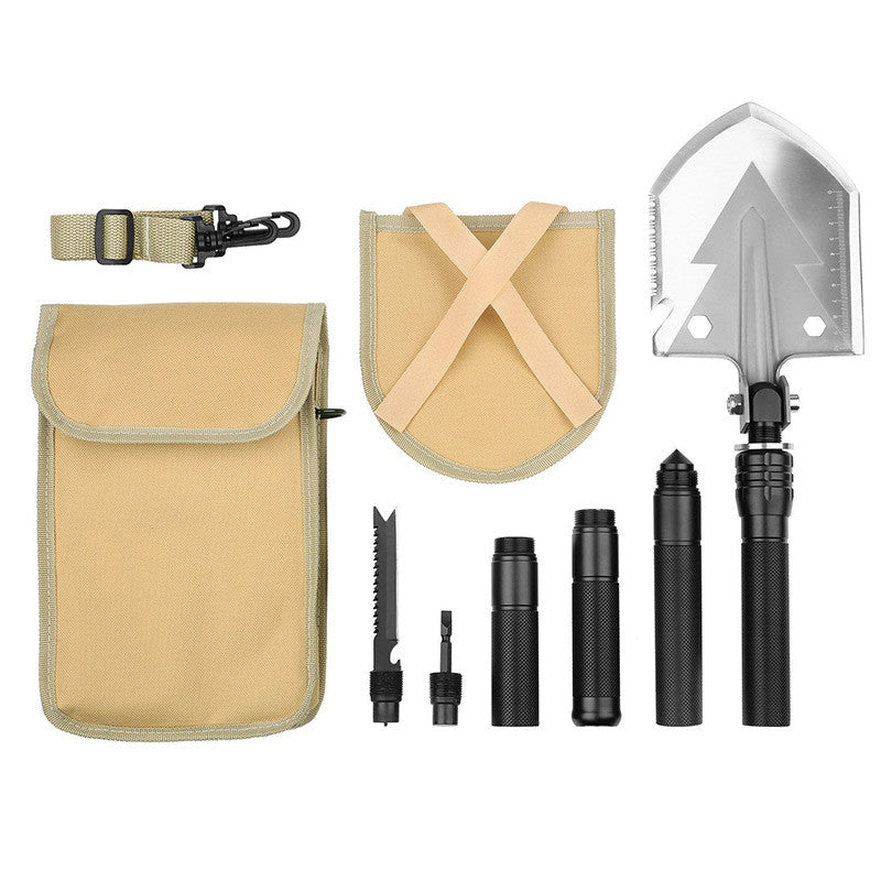 15-in-1 Heavy-Duty Multi-Function Folding Shovel (Black) Stealth Angel ...
