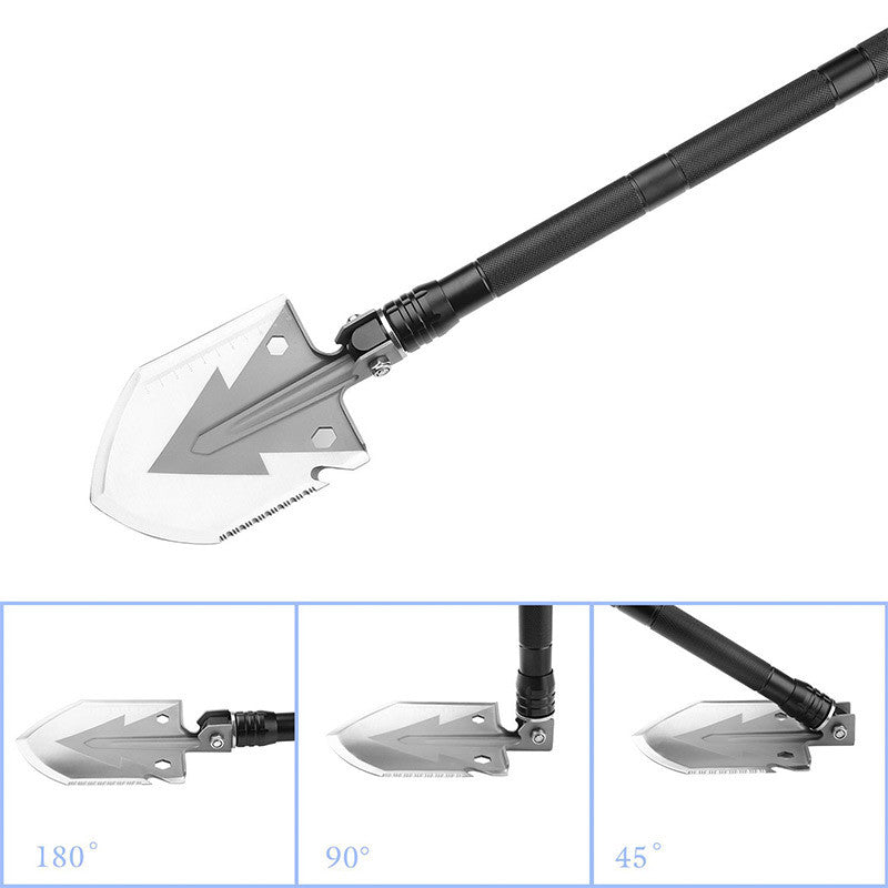 15-in-1 Heavy-Duty Multi-Function Folding Shovel (Black) Stealth Angel ...