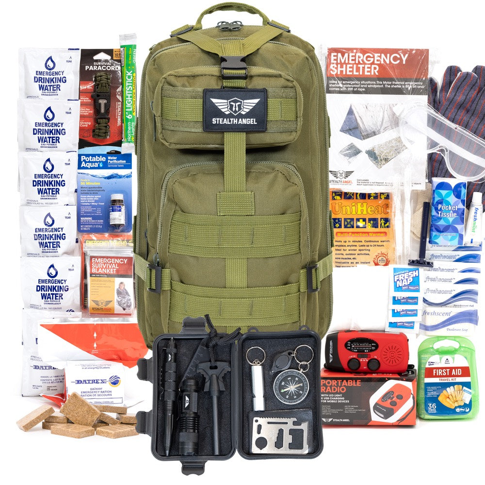 1 Person Emergency Kit / Survival Bag (72 Hours) Stealth Angel Surviva ...