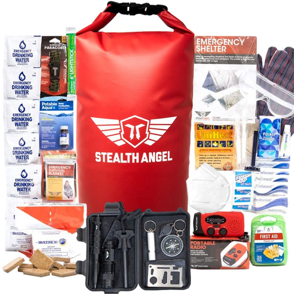 1 Person Survival Dry Bag / Waterproof Emergency Kit (72 Hours) Stealt ...