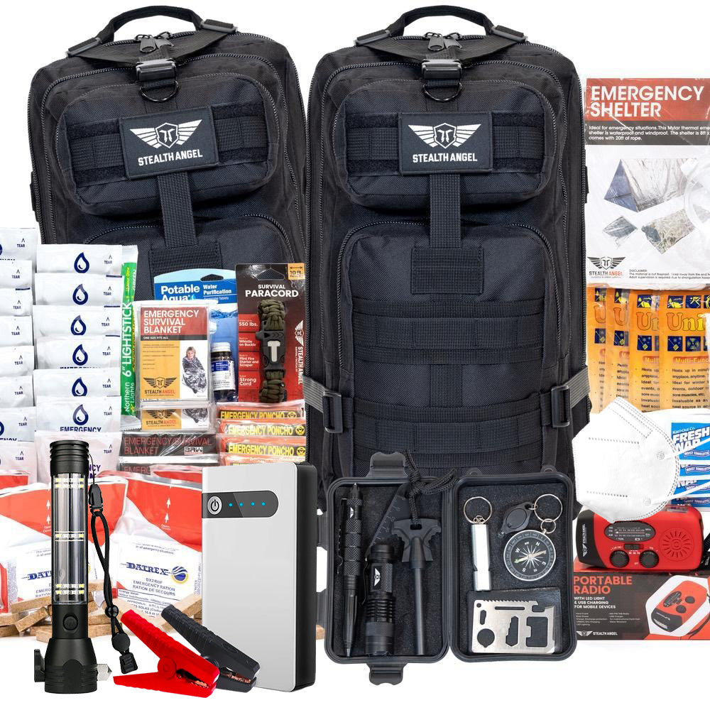 5 Person Car Emergency Kit / Survival Bag (72 Hours) Stealth Angel ...
