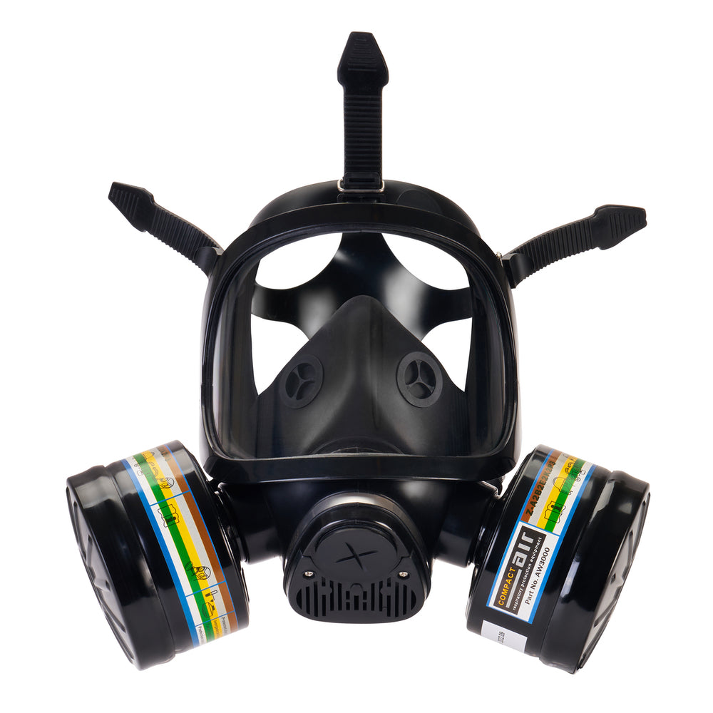 Full Face Tactical Dual Respirator Gas Mask Stealth Angel Survival ...