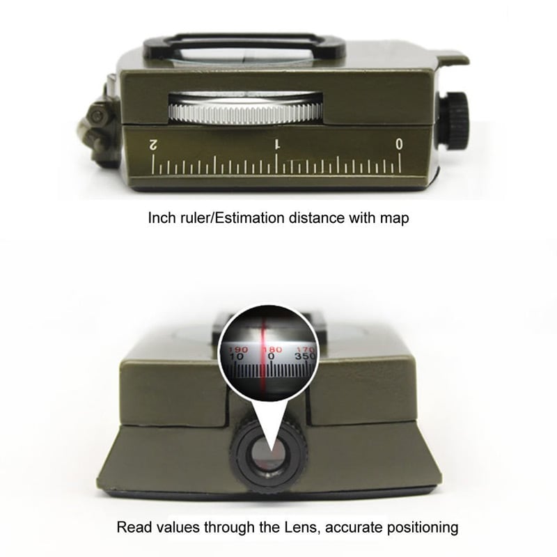 MLC1 Professional Military Lensatic Sighting Metal Compass with Carryi ...