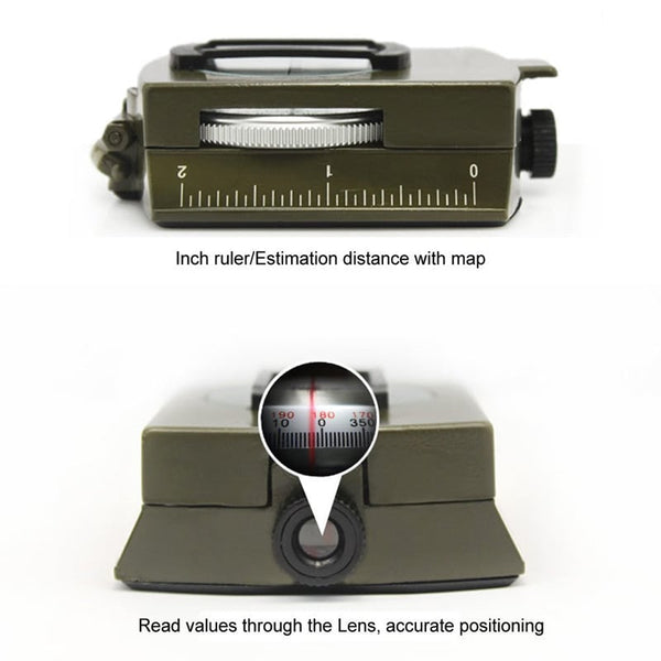 MLC1 Professional Military Lensatic Sighting Metal Compass with Carryi ...