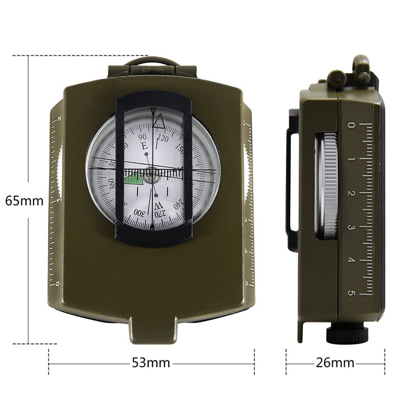 MLC1 Professional Military Lensatic Sighting Metal Compass with Carryi ...