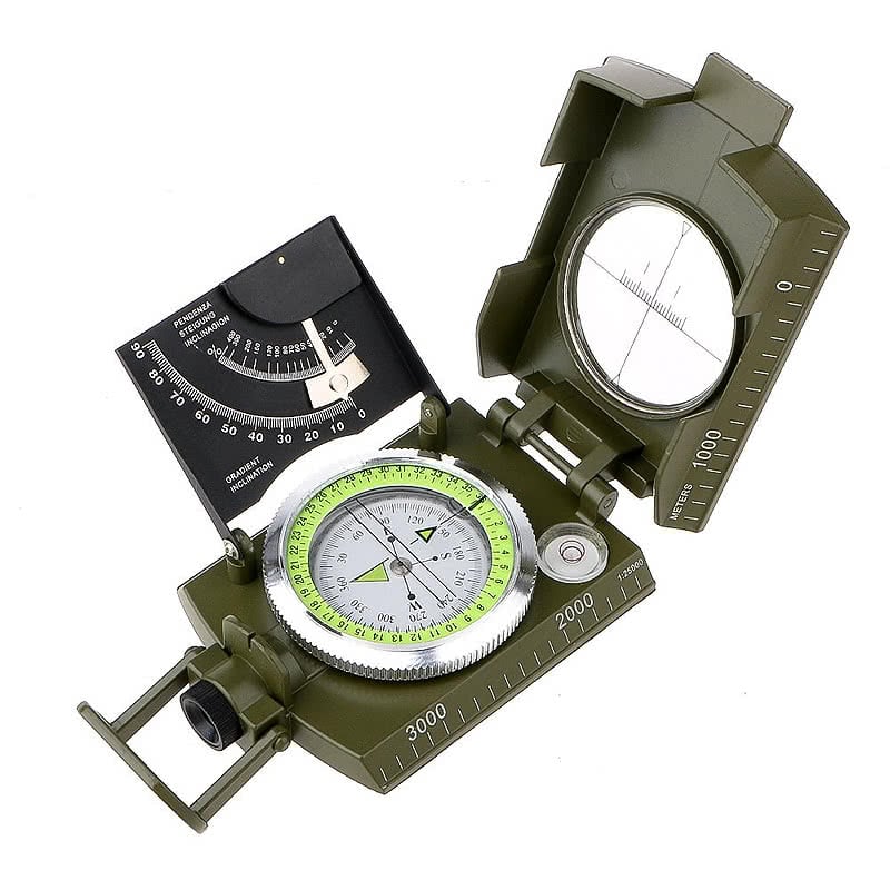 MLC2 Professional Military Lensatic Sighting Metal Compass with Inclin ...