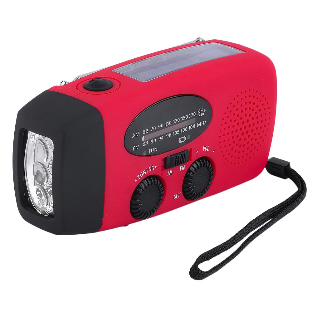 Portable Emergency Solar/Dynamo/DC & AM/FM/NOAA Radio & LED Flashlight ...