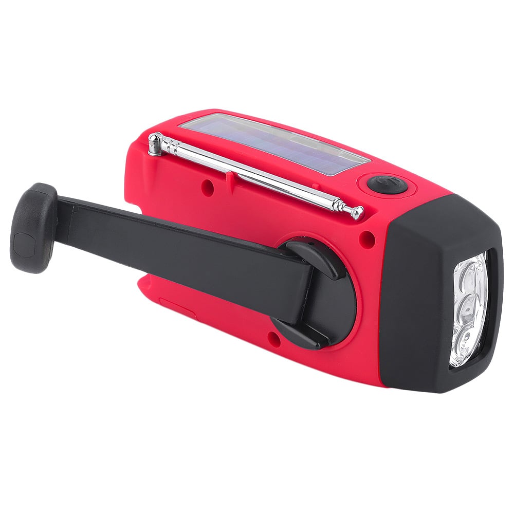 Portable Emergency Solar/Dynamo/DC & AM/FM/NOAA Radio & LED Flashlight ...