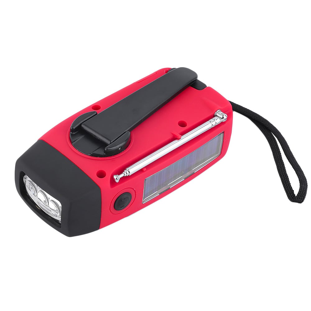 Portable Emergency Solar/Dynamo/DC & AM/FM/NOAA Radio & LED Flashlight ...