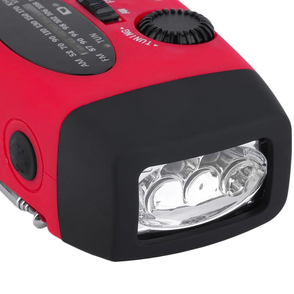 Portable Emergency Solar/Dynamo/DC & AM/FM/NOAA Radio & LED Flashlight ...