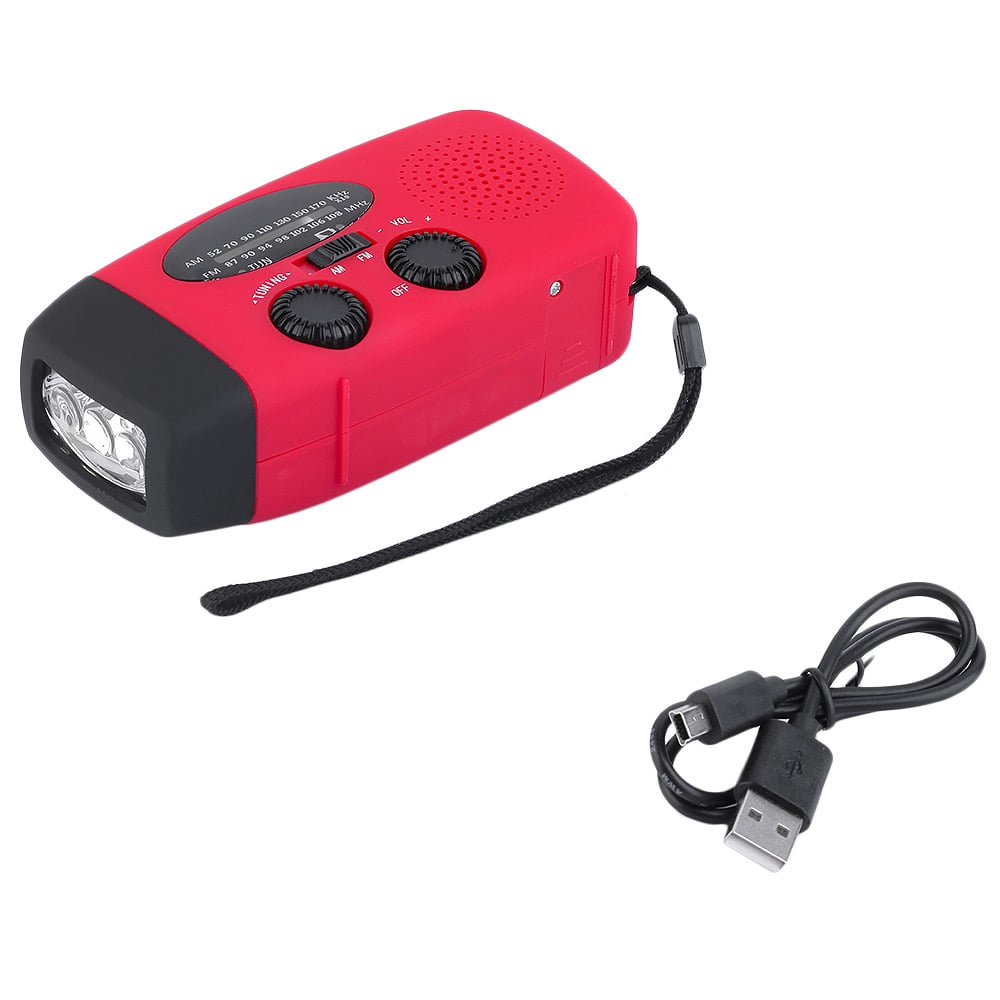 Portable Emergency Solar/Dynamo/DC & AM/FM/NOAA Radio & LED Flashlight ...