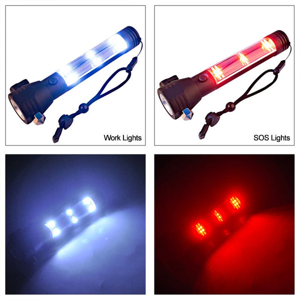 Roadside HERO ™ 9-IN-1 Multi-Function Flashlight / Survival Tool / Pow ...