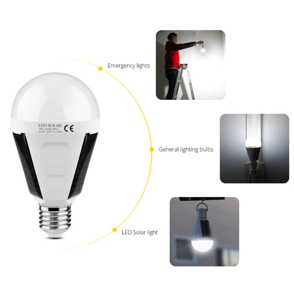 Solar Rechargeable 12W LED Light Bulb Stealth Angel Survival - Stealth ...
