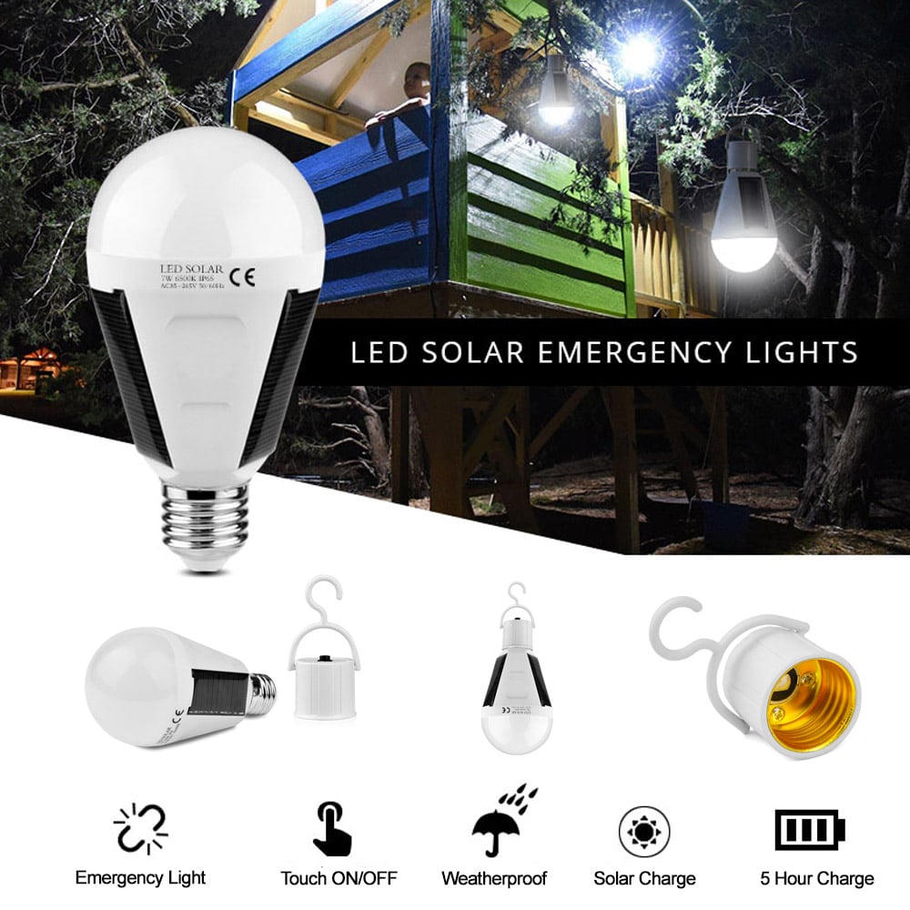 Solar Rechargeable 12W LED Light Bulb Stealth Angel Survival - Stealth ...